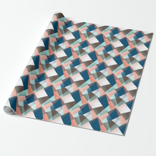 Modern Abstract Hip Geometric Mosaic Art Pattern Wrapping Paper | Zazzle