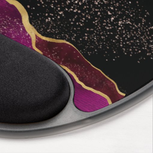 Modern Abstract Maroon Gold Sparkle Gel Mouse Pad | Zazzle
