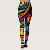Modern Abstract Multi Color Leggings | Zazzle