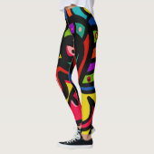 Modern Abstract Multi Color Leggings | Zazzle
