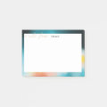 Modern abstract painterly border and scripted post-it notes | Zazzle