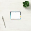 Modern abstract painterly border and scripted post-it notes | Zazzle