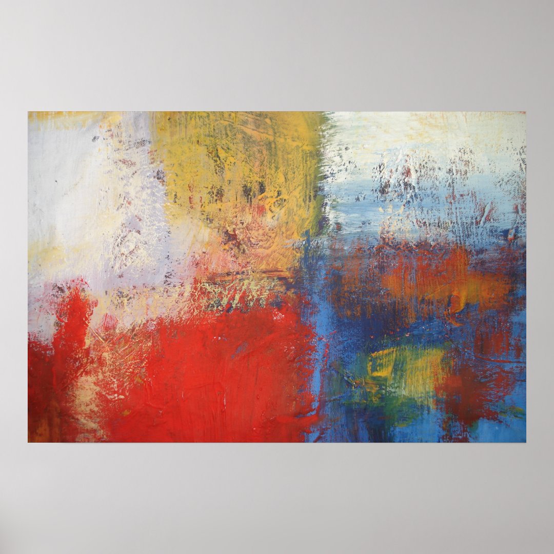 Modern Abstract Painting Art Print Poster | Zazzle
