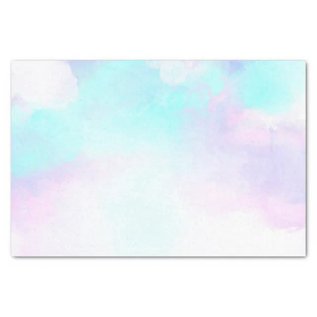 Modern Abstract Pastel Blue & Purple Watercolor Tissue Paper | Zazzle
