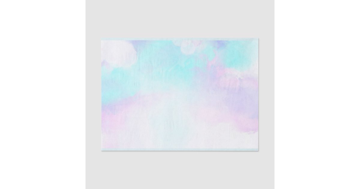 Modern Abstract Pastel Blue & Purple Watercolor Tissue Paper | Zazzle