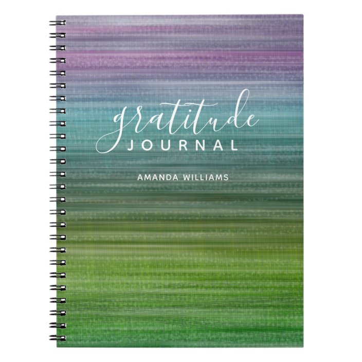 Modern Abstract Pattern Gratitude Journal and Name | Zazzle.com