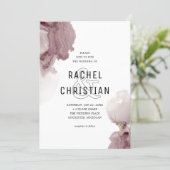 Modern abstract pink geode wedding invitation | Zazzle