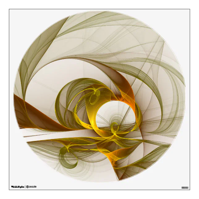 Modern Abstract Precious Metal Colors Fractal Wall Decal | Zazzle