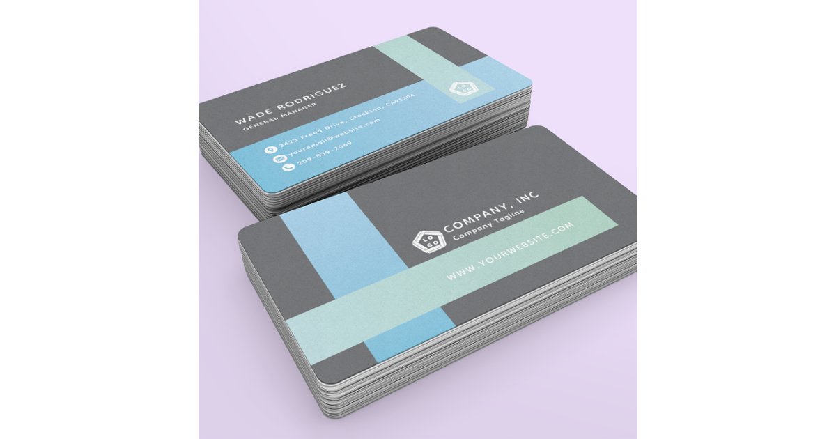Modern Abstract Professional Logo Generic Business Card | Zazzle