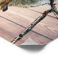 Modern abstract Robin bird on rustic barn wood Poster | Zazzle