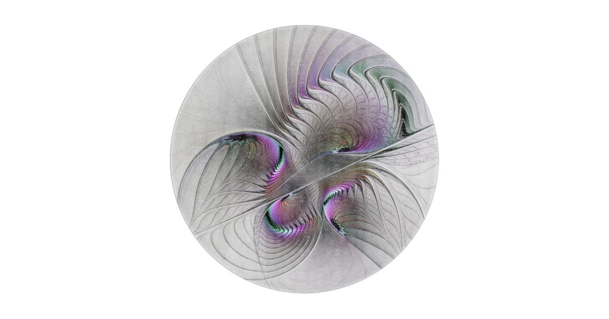 Modern Abstract Shy Fantasy Figure Fractal Art Cutting Board | Zazzle