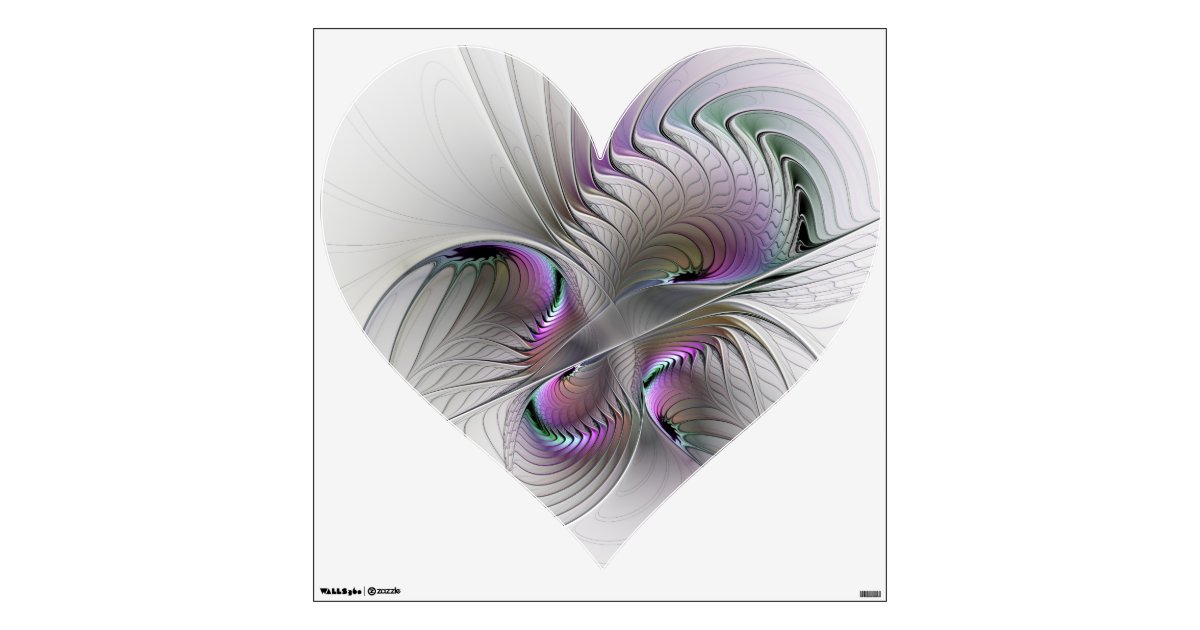 Modern Abstract Shy Fantasy Figure Fractal Art Wall Decal | Zazzle