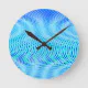 Modern Abstract Water Summer Psychedelic Trippy Round Clock | Zazzle