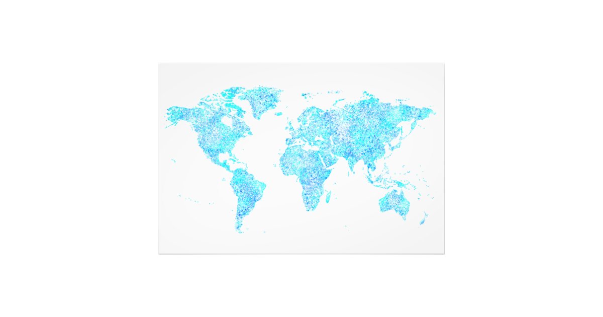 Modern abstract world map photo print | Zazzle