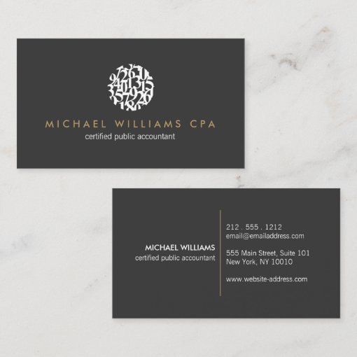 Modern Accountant, Accounting Business Card | Zazzle