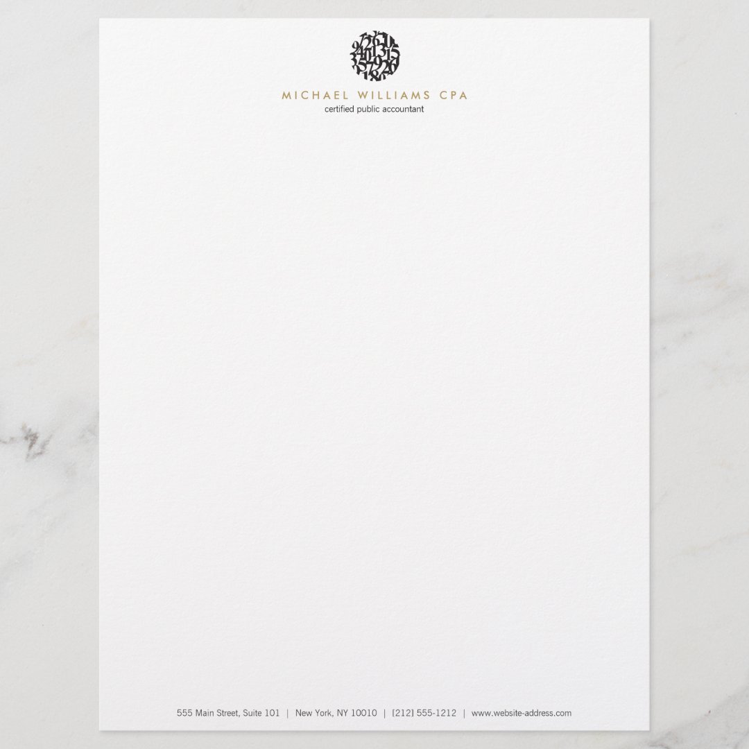 Modern Accountant, Accounting II Letterhead | Zazzle