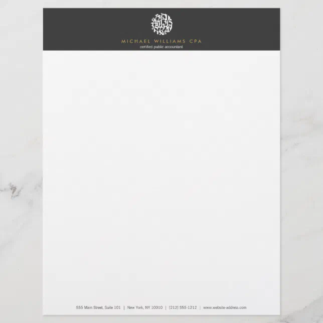 Modern Accountant, Accounting Letterhead | Zazzle