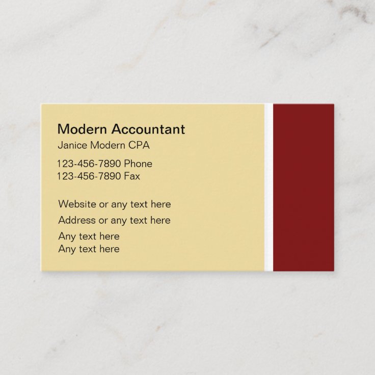 Modern Accountant Business Cards | Zazzle