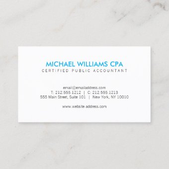 Modern Accountant, Financial Logo Blue/Dark Gray Business Card | Zazzle