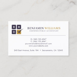 Modern Accountant Tax Return Agent Logo Business Card | Zazzle