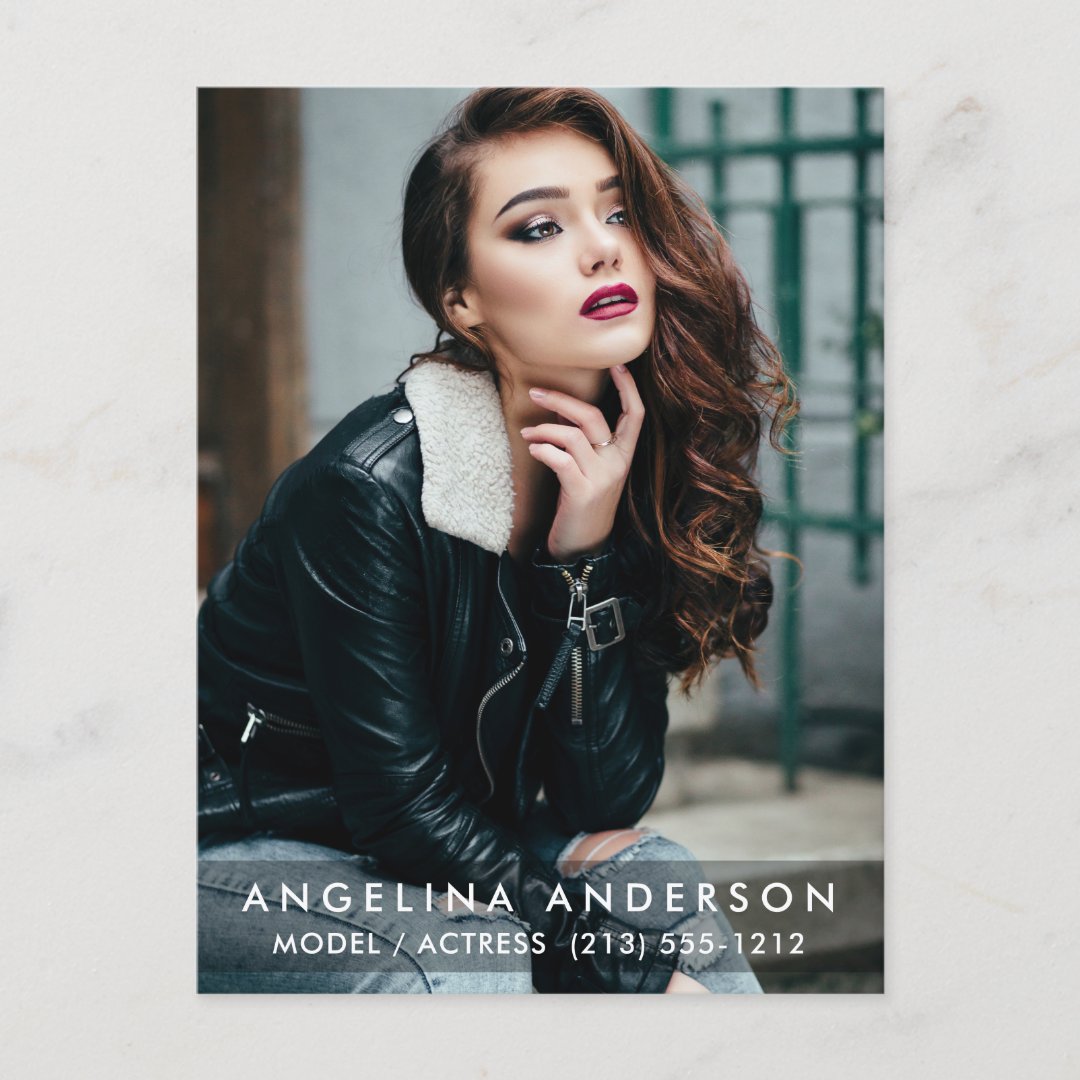 Modern Actor Model Photo Postcard | Zazzle