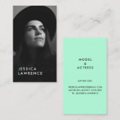 Modern actors models headshot photo photography business card | Zazzle