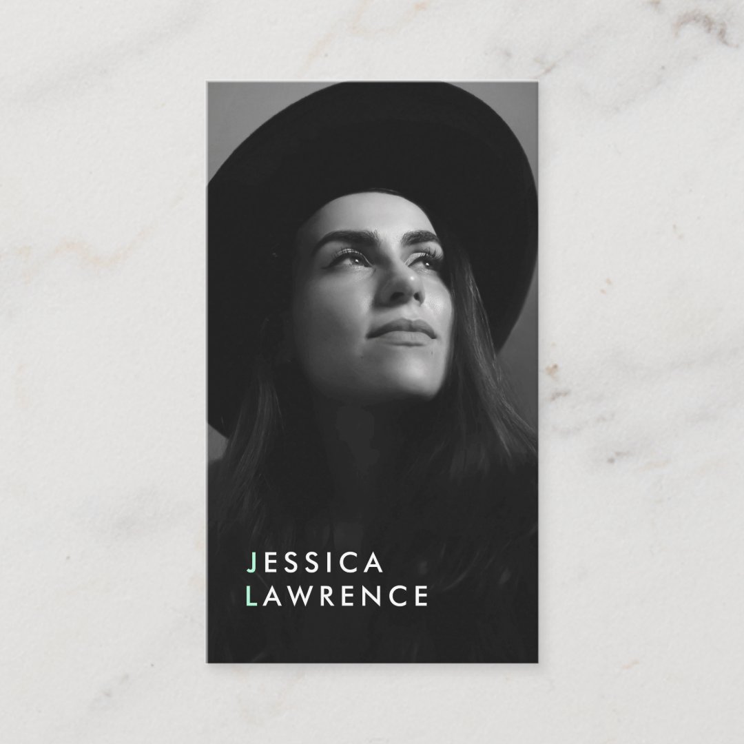 Modern actors models headshot photo photography business card | Zazzle