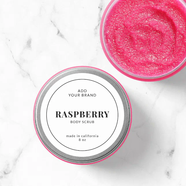 Modern Add Your Brand Black Border Product Label | Zazzle