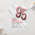 Modern Adult 95th Birthday Invitation | Zazzle