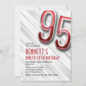 Modern Adult 95th Birthday Invitation | Zazzle