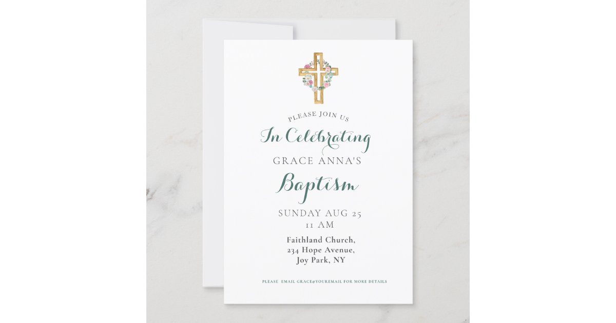 Modern Adult Baptism Invitation | Zazzle