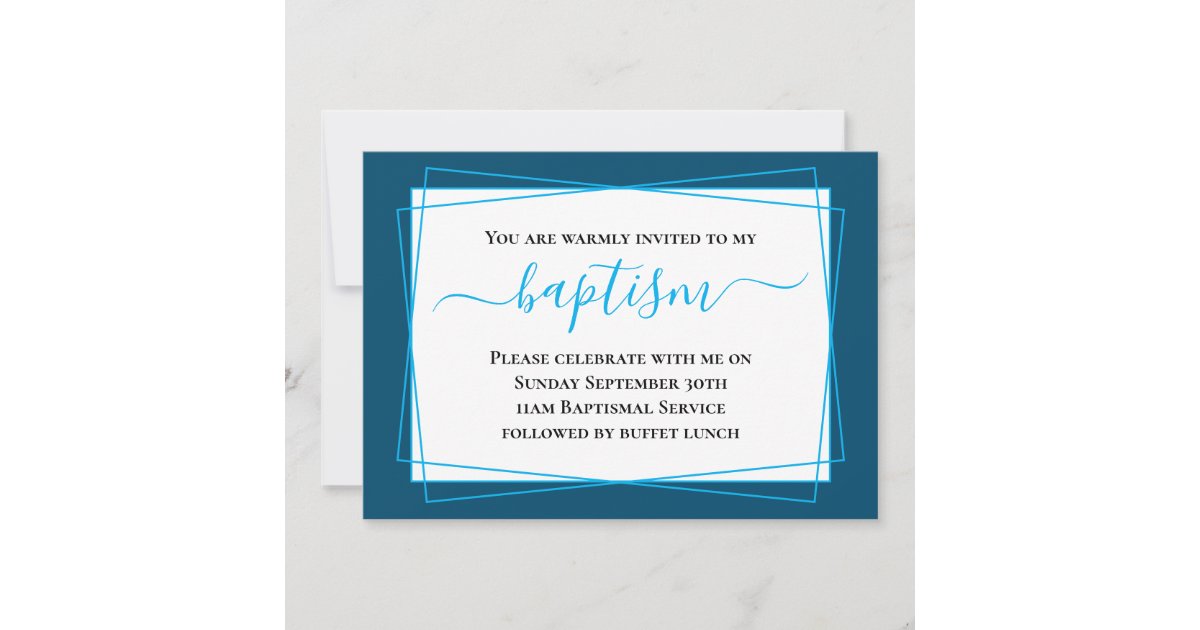 Modern Adult Baptism Invitation | Zazzle