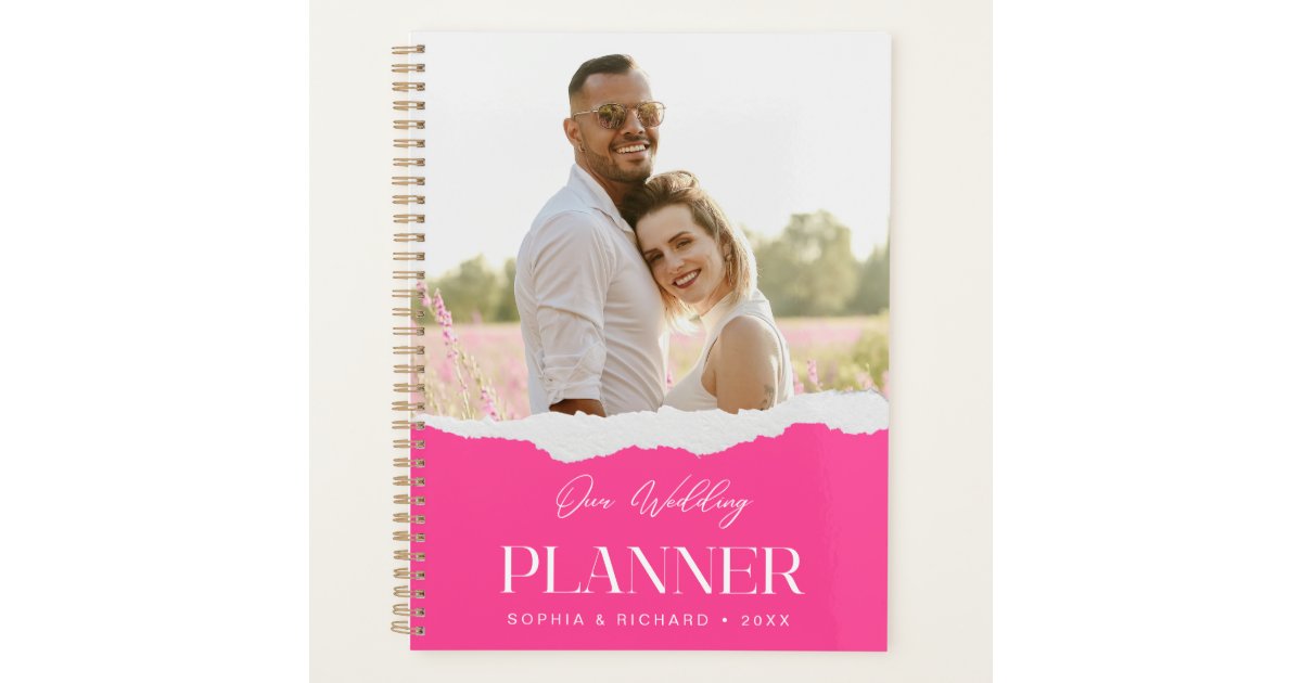 Modern Aesthetic Script Custom Photo Planner | Zazzle
