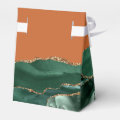 Modern Agate Geode Emerald Green Gold Rust Favor Boxes | Zazzle
