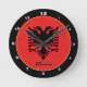 Modern Albanian Flag & Albania Home / design Round Clock | Zazzle