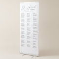 Modern Alphabetical Large Wedding Seating Retractable Banner | Zazzle