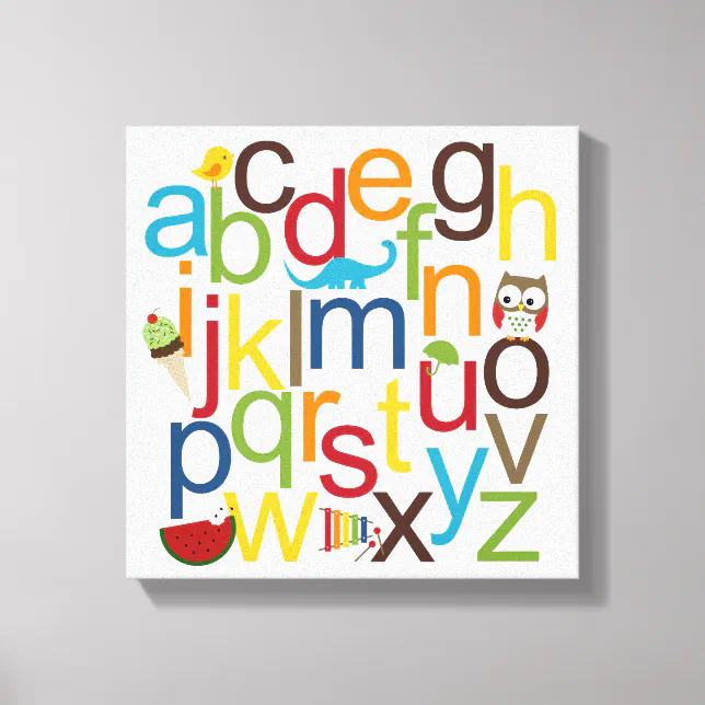 Modern Alphabets Kid Wall Art | Zazzle