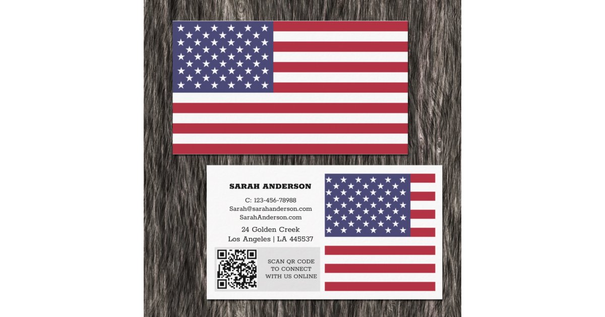 Modern America, Business Card, American Flag / USA Business Card | Zazzle