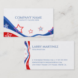 Modern American flag design Business Card | Zazzle