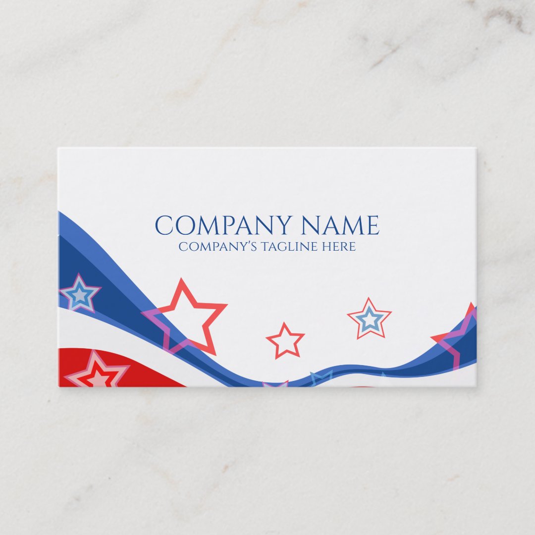 Modern American flag design Business Card | Zazzle