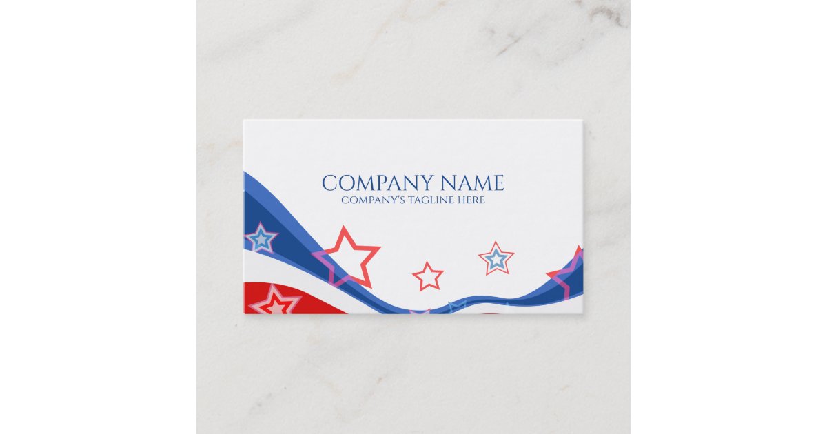 Modern American flag design Business Card | Zazzle