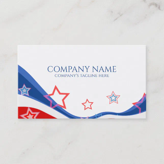 Modern American flag design Business Card | Zazzle
