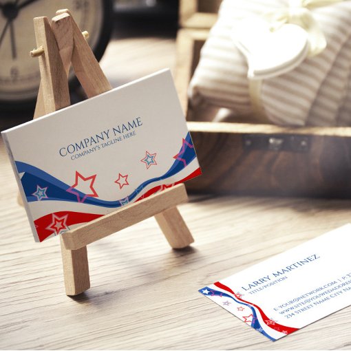 Modern American flag design Business Card | Zazzle