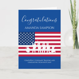 Modern American Personalized Army Graduation Card | Zazzle