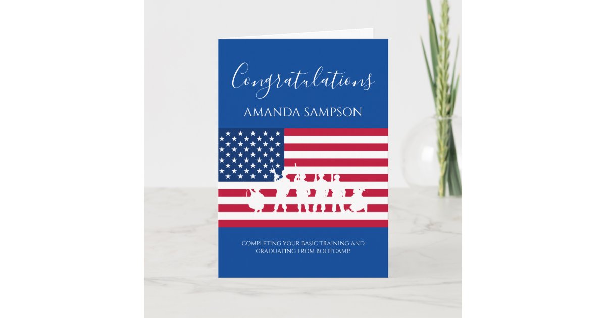 Modern American Personalized Army Graduation Card | Zazzle.com