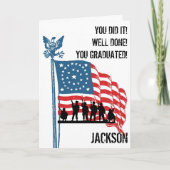 Modern American Personalized Army Graduation Card | Zazzle