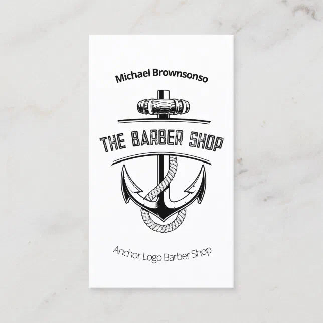 Modern Anchor Business Card | Zazzle