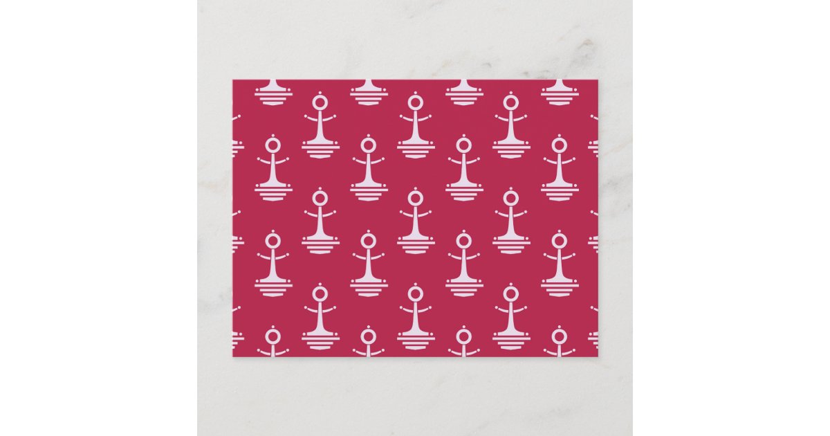 Modern Anchors Pattern Postcard | Zazzle