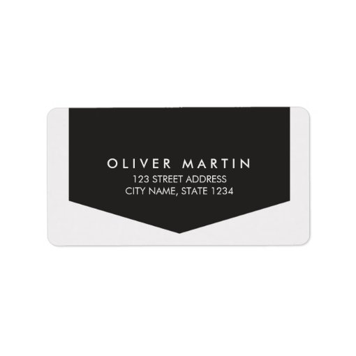 Modern and Classic Dark and Light Grey Address Label | Zazzle