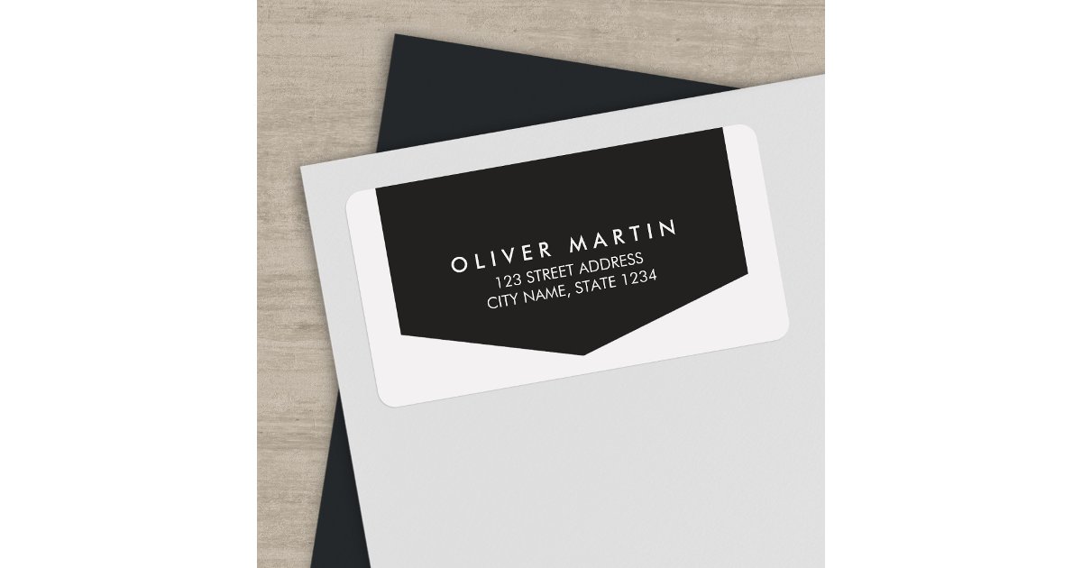 Modern and Classic Dark and Light Grey Address Label | Zazzle